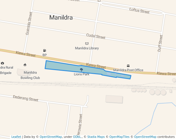Lions Park in Manildra | Map and Routes