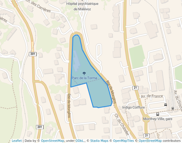 Parc de la Torma in Monthey | Map and Routes