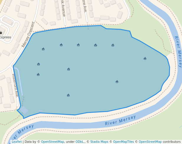 Mersey Bank Playing Fields in Manchester | Map and Routes