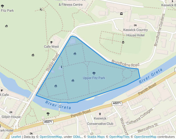 Upper Fitz Park in Keswick | Map and Routes