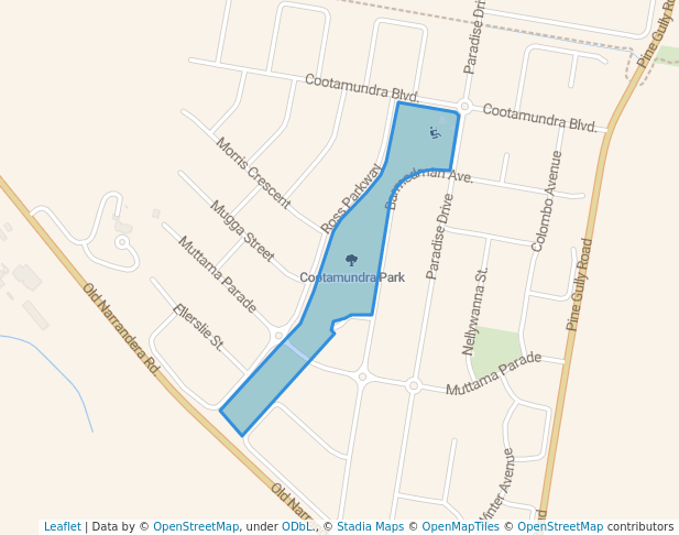 Cootamundra Park in Gobbagombalin | Map and Routes