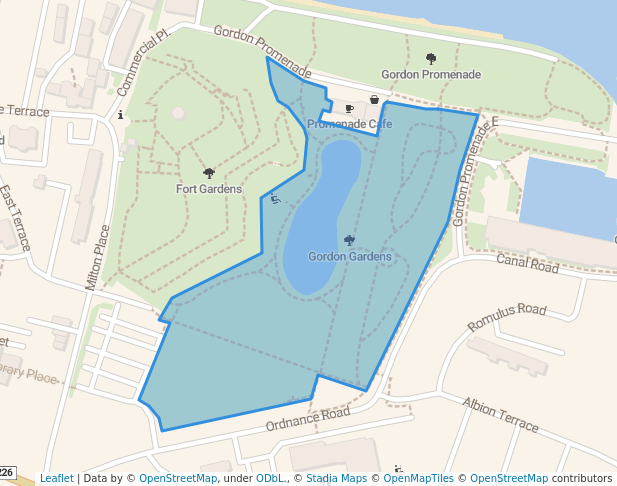 Gordon Gardens in Gravesend | Map and Routes