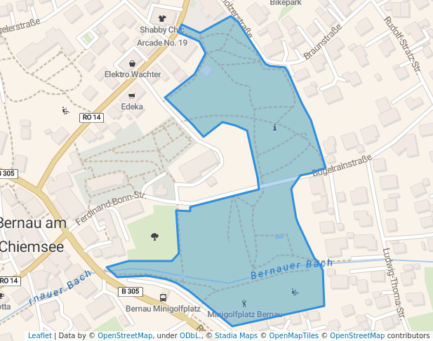 Bernauer Kurpark in Bernau am Chiemsee | Map and Routes