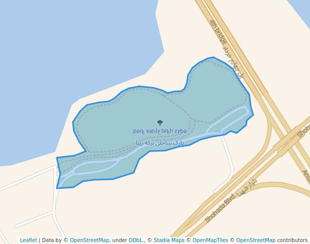 پارک ساحلی برکه زیبا in Dezful | Map and Routes