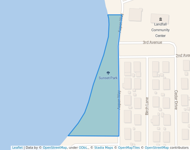 Sunset Park in Landfall | Map and Routes