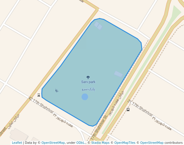 Sarv park in Neyshabur | Map and Routes