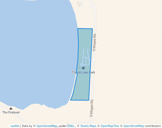 Thumb Lake Park in Boyne Falls | Map and Routes