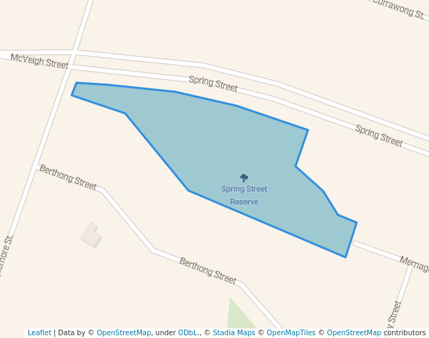 Spring Street Reserve in Young | Map and Routes
