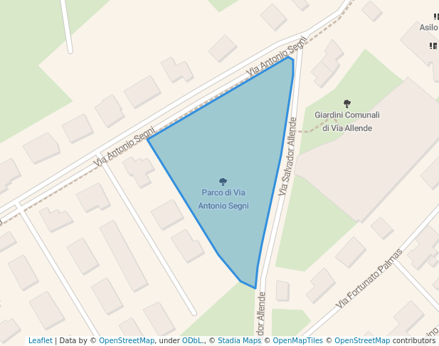 Parco di Via Antonio Segni in Selargius | Map and Routes