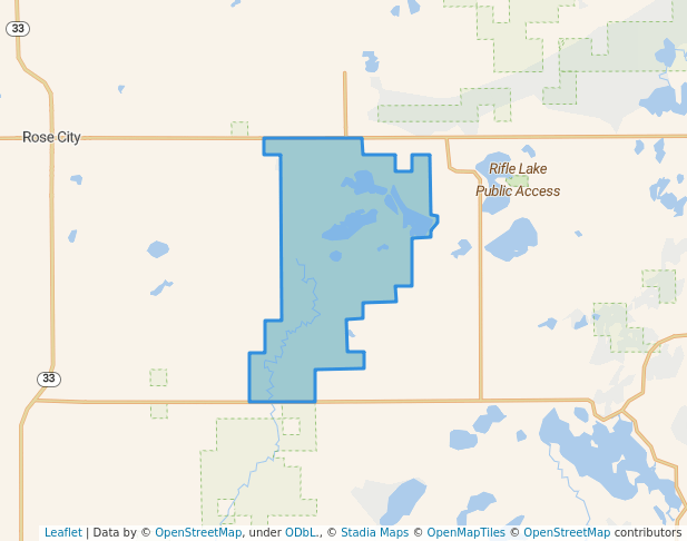 Rifle River State Recreation Area in Lupton | Map and Routes