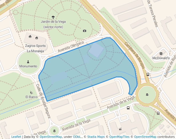 Jardín de la Vega (sector este) in Alcobendas | Map and Routes