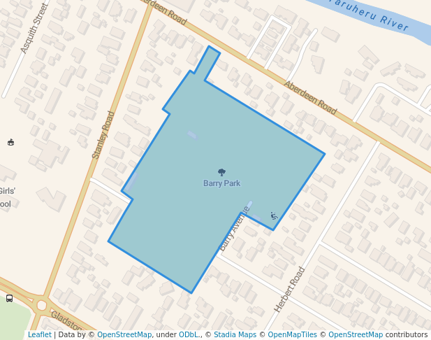 Barry Park in Gisborne | Map and Routes
