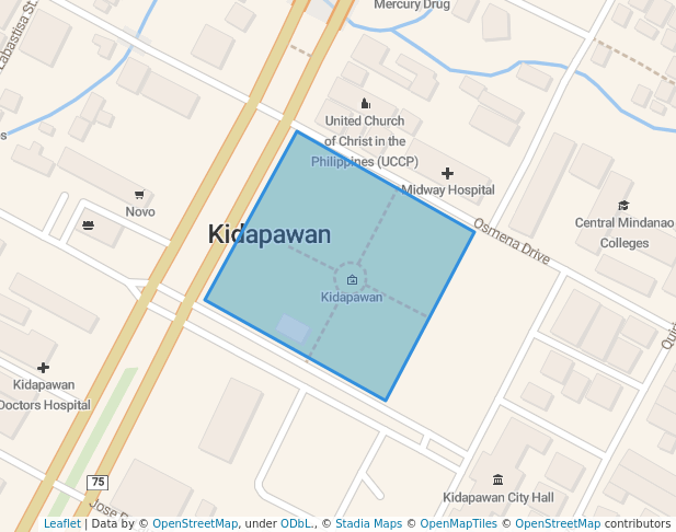 Kidapawan City Park in Kidapawan City | Map and Routes
