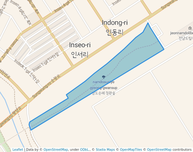 남도순례 경관숲 in Gwangyang-si | Map and Routes
