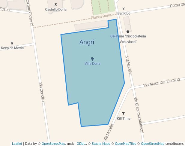 Villa Doria in Angri | Map and Routes