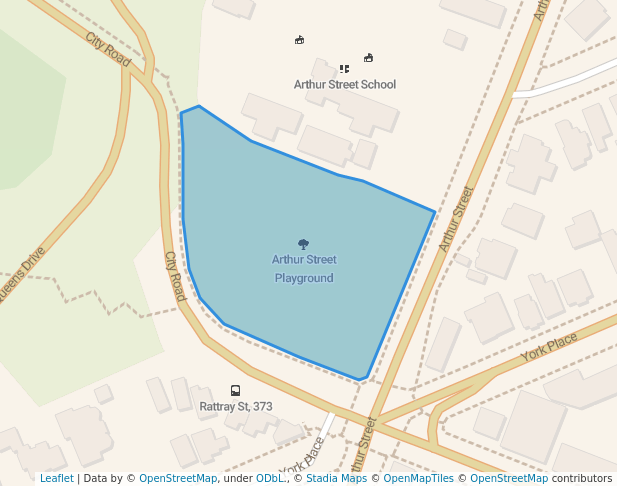 Arthur Street Playground in Dunedin | Map and Routes