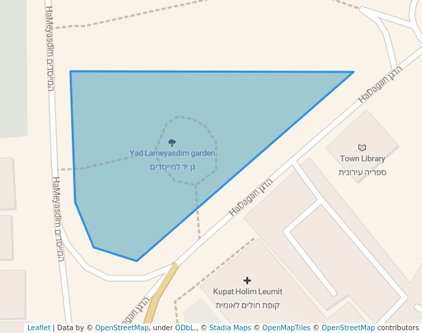 Yad Lameyasdim garden in Zikhron Ya'akov | Map and Routes