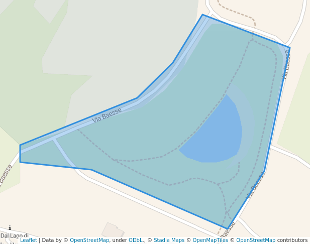 Parco dell' amicizia dei popoli in Baesse | Map and Routes