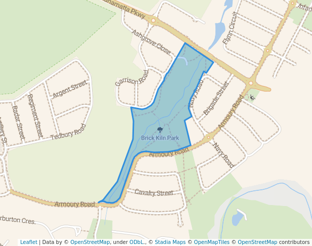 Brick Kiln Park in Jordan Springs | Map and Routes