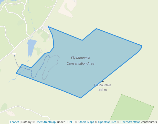 Ely Mountain Conservation Area in Fairlee | Map and Routes