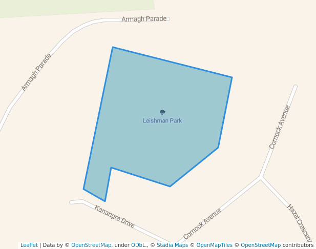 Leishman Park in Thirroul | Map and Routes