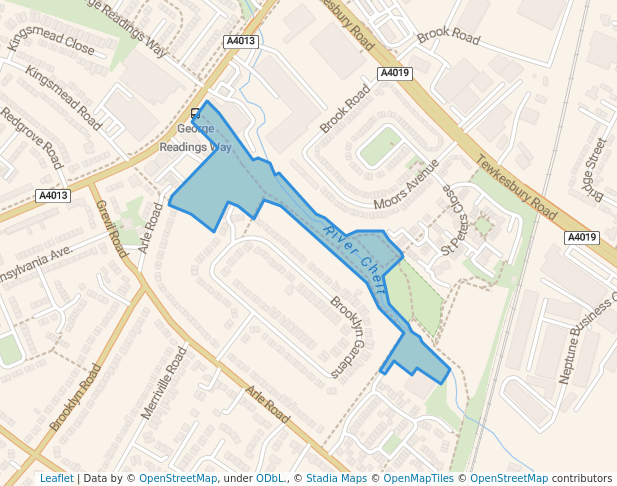 Chelt Walk Park in Cheltenham | Map and Routes