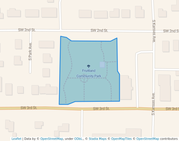 Fruitland Community Park in Fruitland | Map and Routes