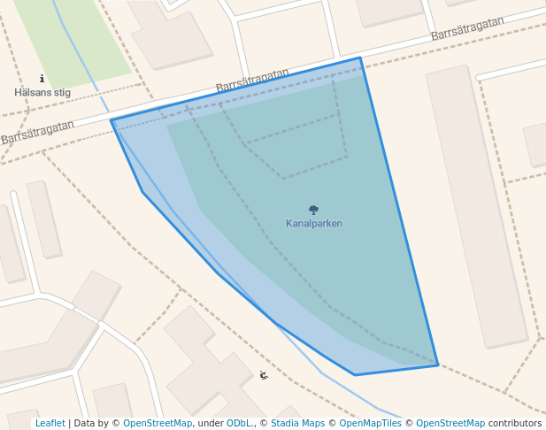 Kanalparken in Sandviken | Map and Routes