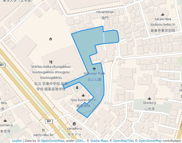 Hakusan Park in Bunkyo City | Map and Routes