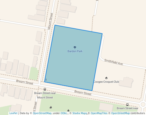 Bardon Park in Coogee | Map and Routes