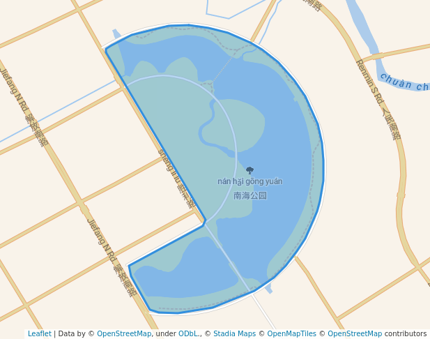 南海公园 in Yan Cheng Shi | Map and Routes