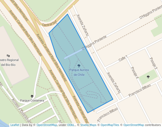 Parque Aurora de Chile in Concepción | Map and Routes