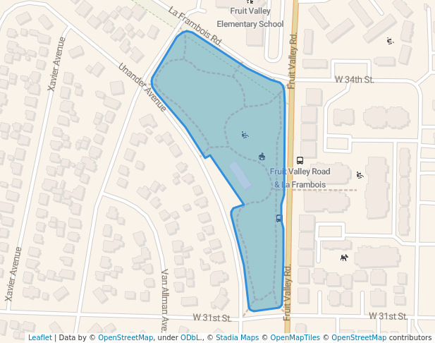 Fruit Valley Park in Vancouver | Map and Routes