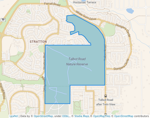 Talbot Road Bushland Conservation Area in Stratton | Map and Routes