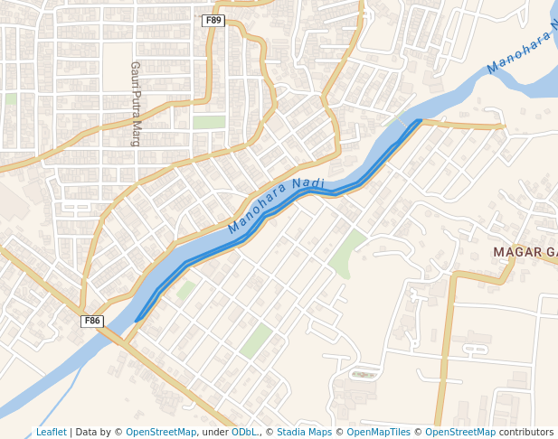 Manohara Riverside Park in Madhyapur Thimi | Map and Routes