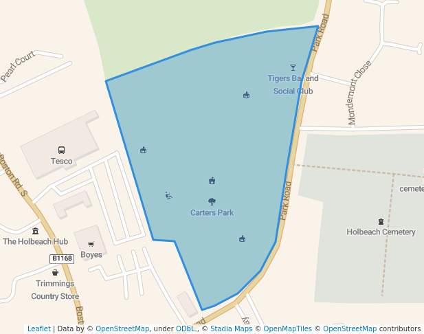 Carters Park in Holbeach | Map and Routes