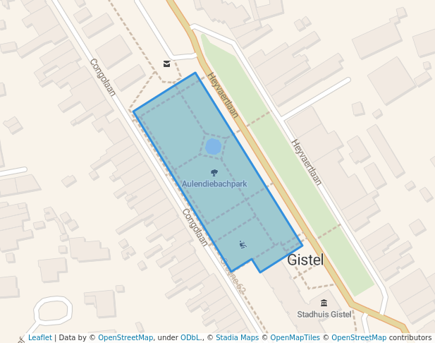 Aulendiebachpark in Gistel | Map and Routes