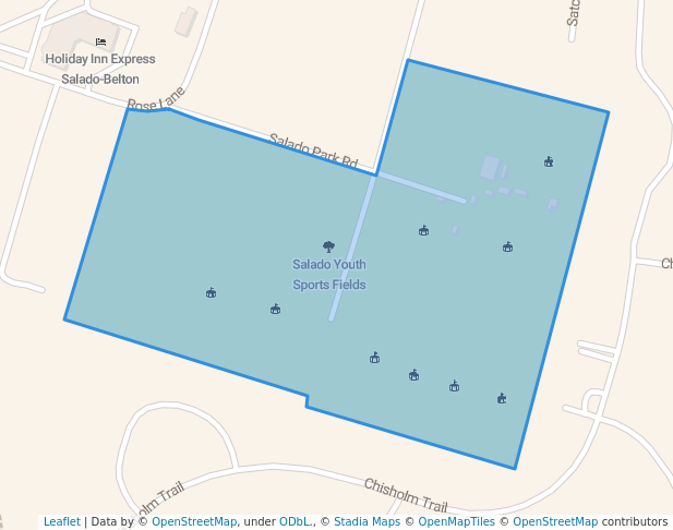 Salado Youth Sports Fields in Salado | Map and Routes