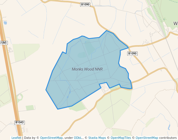 Monks Wood NNR in Sawtry | Map and Routes