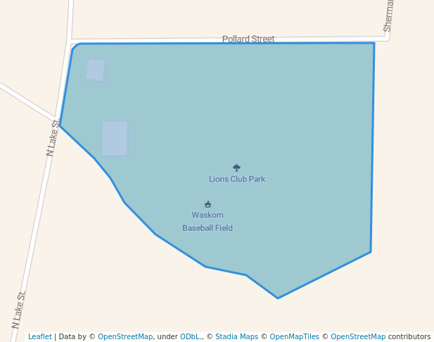 Lions Club Park in Waskom | Map and Routes