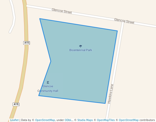 Bicentennial Park in Glencoe | Map and Routes