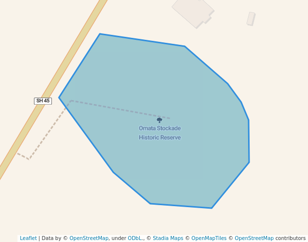 Omata Stockade Historic Reserve in Omata | Map and Routes