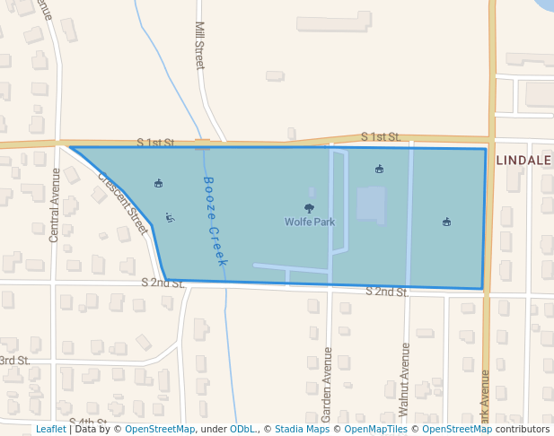 Wolfe Park in Lindale | Map and Routes