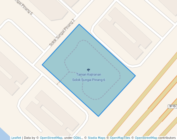 Taman Kejiranan Solok Sungai Pinang 6 in George Town | Map and Routes