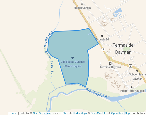 Cabalgatas Guiadas / Centro Equino in Termas del Dayman | Map and Routes