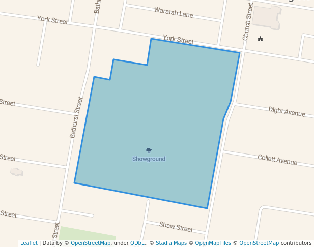 Showground in Singleton | Map and Routes