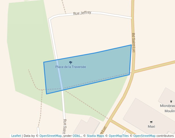 Place de la Traversée in Val-des-Sources | Map and Routes