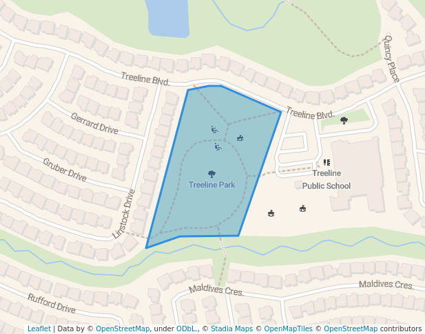 Treeline Park in Brampton | Map and Routes