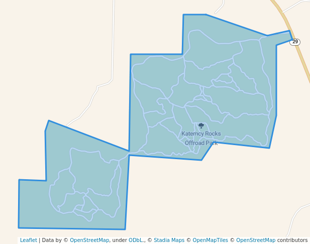 Katemcy Rocks Offroad Park in Mason | Map and Routes
