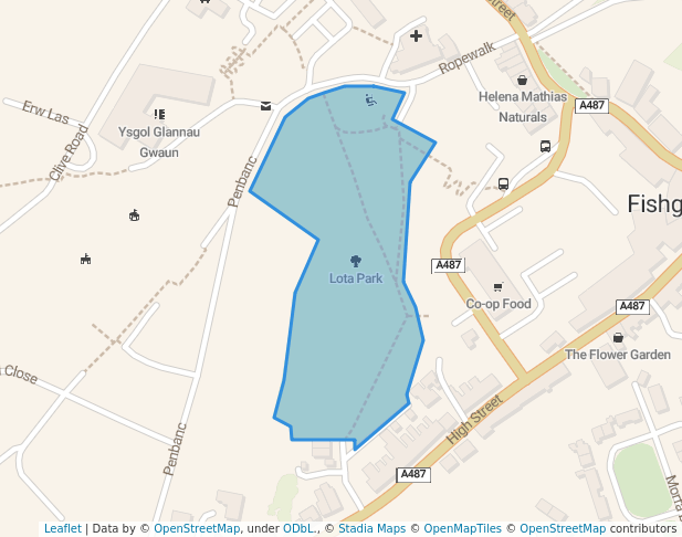 Lota Park in Fishguard | Map and Routes